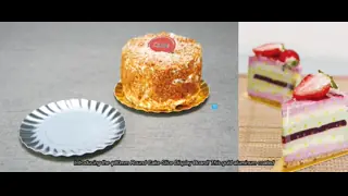 China 80mm Round Cake Slice Board Gold Aluminium Coated Water Resistant for sale