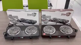 China Portable Hot Plate Electric Cooking Stove Black 2 Burner Household Appliance Temperature Control for sale