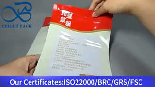 stand up zipper pouch for soy milk powder 500g