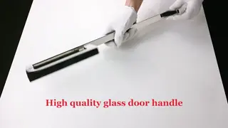 China Polished Entrance Black Door Handle Pull for Building Bathroom Glass Door Installation for sale
