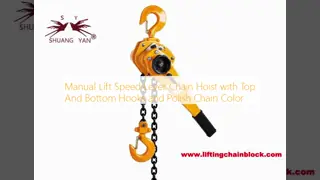 Lever Chain Hoist Lift Heavy Loads Easily
