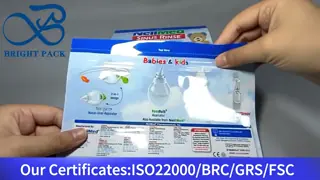 blue stand up ziplock pouch