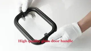 China Round Matte Black Shower Glass Door Handle Glass to Glass Shower Door Handle for sale