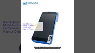 Android Payment Processing Terminal with Thermal Printer and Biometric Verification