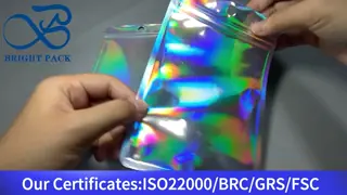 small plastic laser bag with easy-tear opening