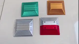 China ROADSAFE High Visibility Cat Eye Raised Driveway Marker PMMA Reflective Plastic Road Stud Traffic Warning Product for sale