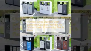 Durable Outdoor Trash Bin