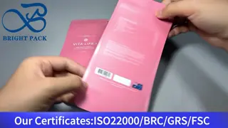pink small stand up bag