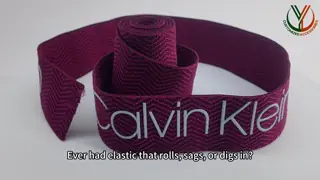 See Why Choose 30mm Printed Garment Elastic Band With Silicone Shiny Logo