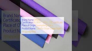 China Assorted Color Florist Stripe Paper Rolls Soft Stripe Craft Paper for Flower Wrapping Gift Packaging for sale