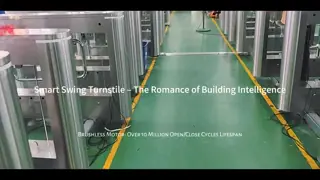 Face Scan Pedestrian Barrier Gate Swing Turnstile Automatic Door Entrance Solution In