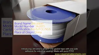 White Color PTFE Gasket Tape One Side Adhesive For Industrial Seal