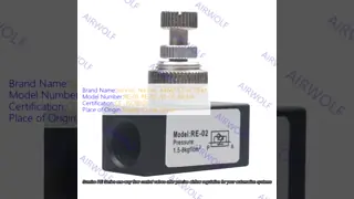 RE-01, RE-02, RE-03, RE-04 Sunrise RE Series One-way Flow Control Valve 1/8