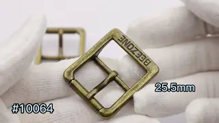 Old Fashion Style Engraved Logo Metal Pin Buckle for Leather Strap