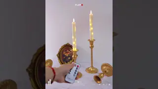 China Warm Yellow Electric Taper Candles Remote Control Taper Candle With Timer for sale