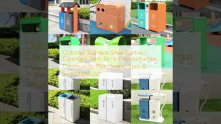 Cute Cartoon Outdoor Trash Bin for Kids