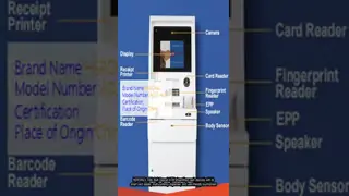 コンパクトな多通貨ATM現金機 タッチスクリーン