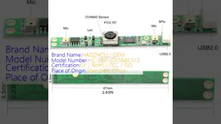 China OV5640 5MP USB Camera Module with 1/4" CMOS Sensor and 2592×1944 Resolution for Industrial Applications for sale