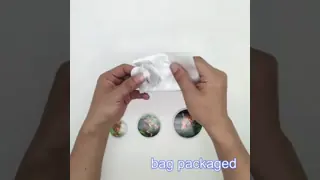 Personalized Plastic Transparent Round Sublimation Pin Badges Blanks With Printable PET Sheet