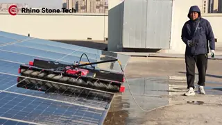 China Rotating Brushes Washing Solar Panel Cleaning Robot for industrial Commercial Solar Farm Power Plant Clean Machine for sale