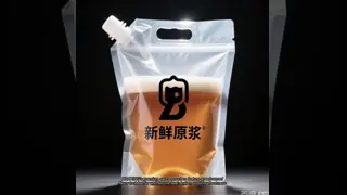 Premium Stand-Up Fresh Beer Pouch with Advanced Flavor Lock Barrier, Secure-Seal Design, and Multi-Layer Film Construction
