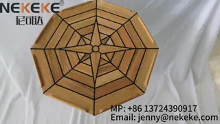China Octagonal Teak Table Top 490mm 600mm 810mm with Star Inlay - Marine Wood Yacht & RV Furniture for sale
