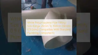 China White Polypropylene Pipe Fittings Size Range 20mm To 160mm Density 0.9 Gcm3 Compatible With Standard Plumbing Components for sale