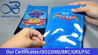 blue plastic food packaging bag for fried rice 350g