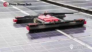 China Remote Control Solar Panel Cleaning System Crawler Robot for PV Power Dust Removal Solar Farm Solution for sale