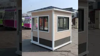 Outdoor Security Kiosks – Mobile Metal Carved Panel Guard Booths with Steel Structure for Duty & Security