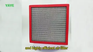 China 99.99% 250-Degree Stainless Steel Frame High-Temperature HEPA Air Filter for sale