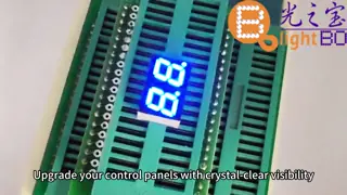 2-Digit Ultra Bright Blue 7-Segment LED Display for Control Panels