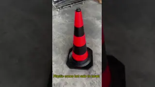 China PE + Rubber Traffic Cone | 75cm (4kg) | Rubber Cones Road Warning Orange Black Cones Hot Selling Model for Israel & Palestine for sale