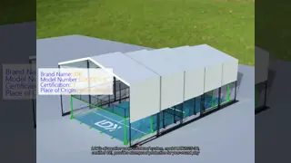 China Storm Resistant Padel Court Roof Retractable Canopy System 10m x 20m with LED Lighting for sale