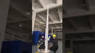 China Extensive Adjustment Telescopic Mast Collapsible Mast For Solar Security Trailer for sale