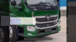 High-Suction Pressure Sewage Tank Truck for City Drainage Cleaning, Industrial Sludge Transport