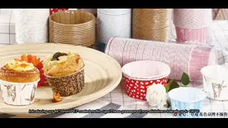 China 180 Degree Heat Tolerance 44 X 35mm Muffin Cup PET Coated Parchment Muffin Liners for sale