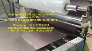 High quality PUR hot melt trim excess PVC almost at the same time after laminating