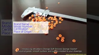 Orange Soft Silicone sponge Gasket Industrial Grade Smooth Surface