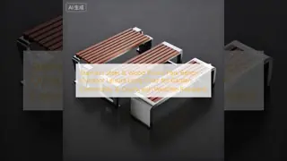 Stainless Steel & Wood Plastic Park Bench - Outdoor Leisure Long Chair for Garden, Community & Courtyard (Weather-Resistant)