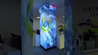 Installed in the office indoor magnetic P2.5 column four-sided led display