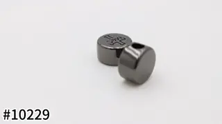 Metal Round Logo Bead 10229