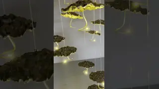 Handmade Spiral Glass Chandeliers Artistic Modeling Custom Glass Twist Leaf Accessories Showcase