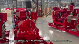 500gpm@325psi double stages diesel engine fire pump set