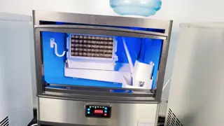 China Commercial Cube Ice Machine with Bottled Water Featuring Easy to Clean Eesign and Energy Operation Suitable for Restaurants Hotels and Cafes for sale