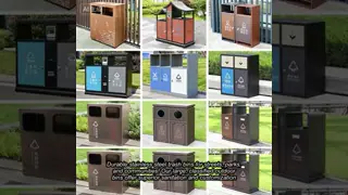 Large Sanitation Classified Outdoor Trash Bins - Stainless Steel Commercial Litter Bins for Streets, Parks & Residential Communities  Custom trash can