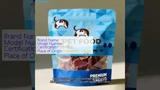 Custom Biodegradable Animal Feed Food Packaging Mylar Bags Side Gusset Pouch Dog Cat Pet Food Zipper Bag with Valve