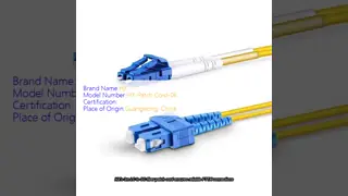 China 3m LC UPC To SC UPC Duplex 2.0mm Yellow Fiber Optic Patch Cord Single Mode For FTTX for sale