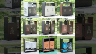 Municipal Classified Outdoor Sanitation Bins - Stainless Steel Commercial Trash Cans for Parks, Scenic Areas & Public Spaces  Custom trash can