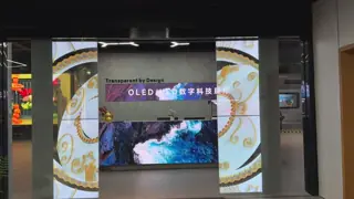 55 Inch lg transparent oled tv Self-luminous Automatic Door Video Wall Advertising Display
